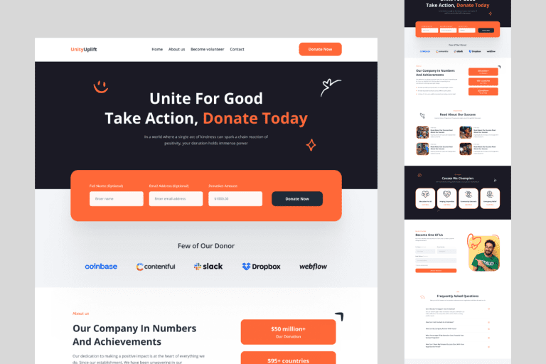 Free Fundraising Website Template Design