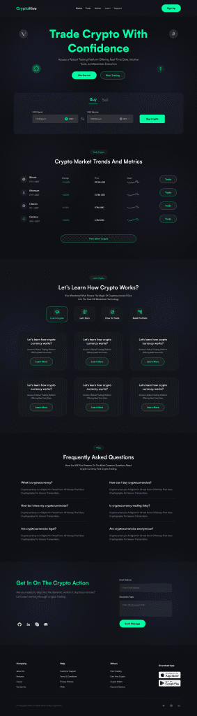Free Crypto Website Design