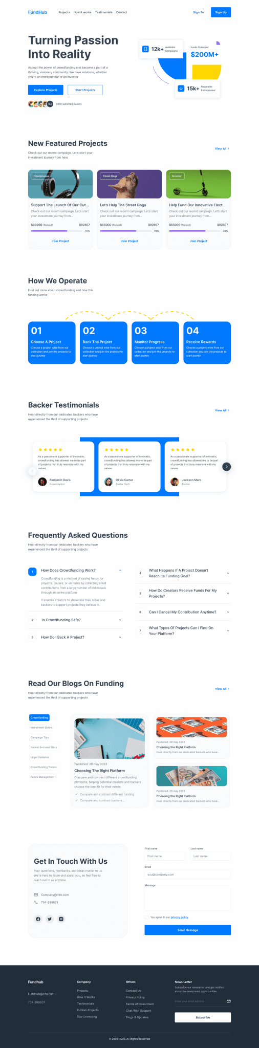 Free Fundraising Website Template Design