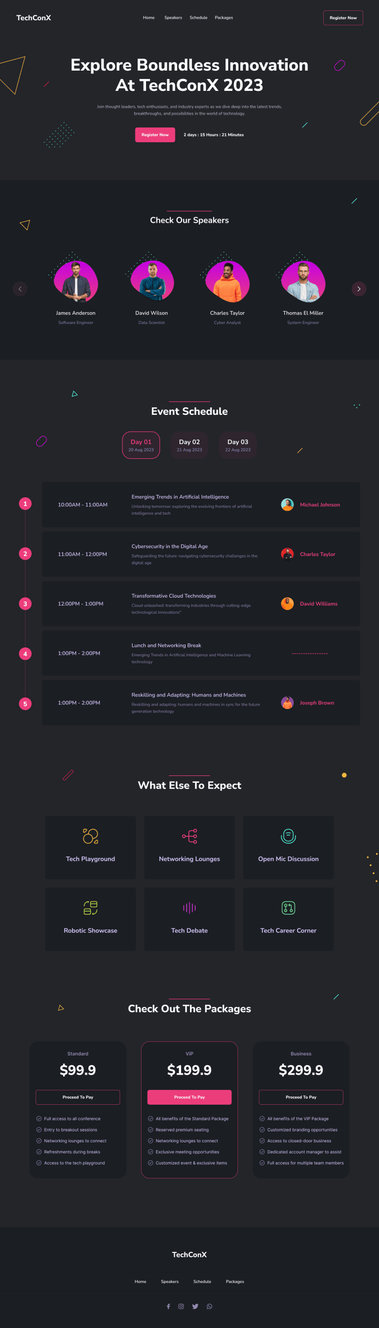Bold Event Website Design Template
