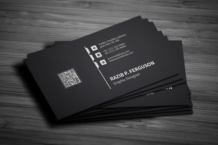 Black Business Cards Template