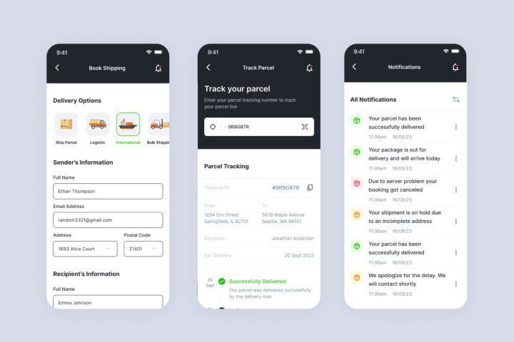 Courier Service App UI Kit