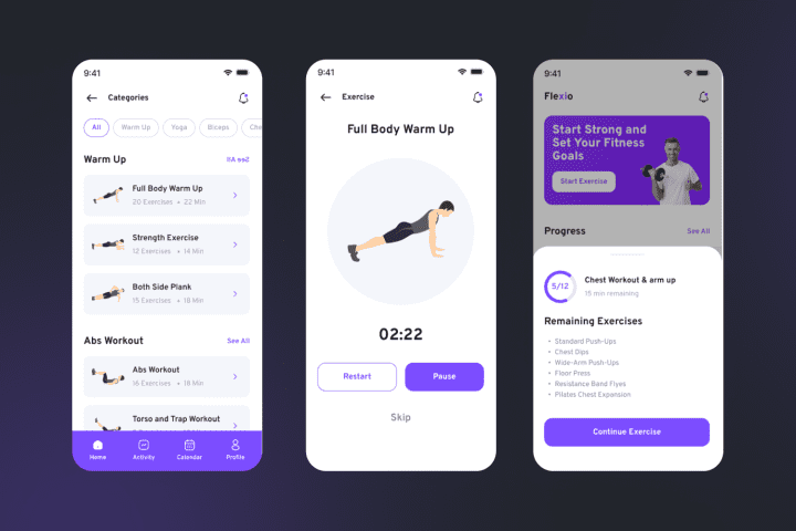 Fitness Workout App UI Kit