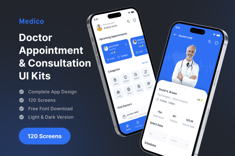 Medico - Consultation & Doctor Appointment App UI Kit